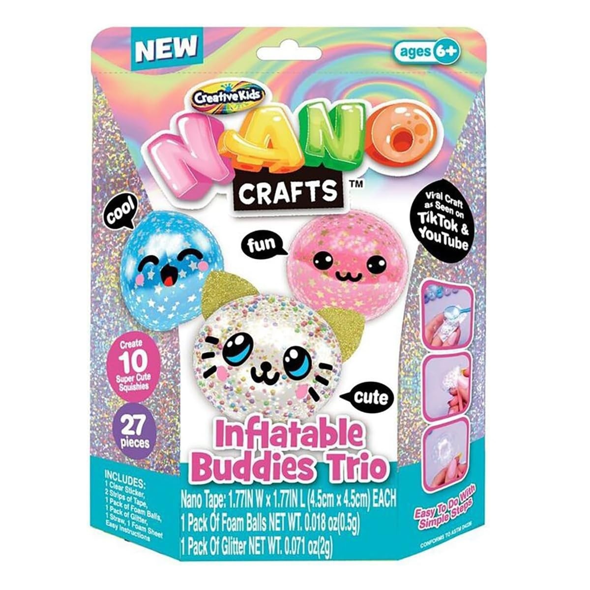 Nano Craft Inflatable Buddies Trio Creative Kids