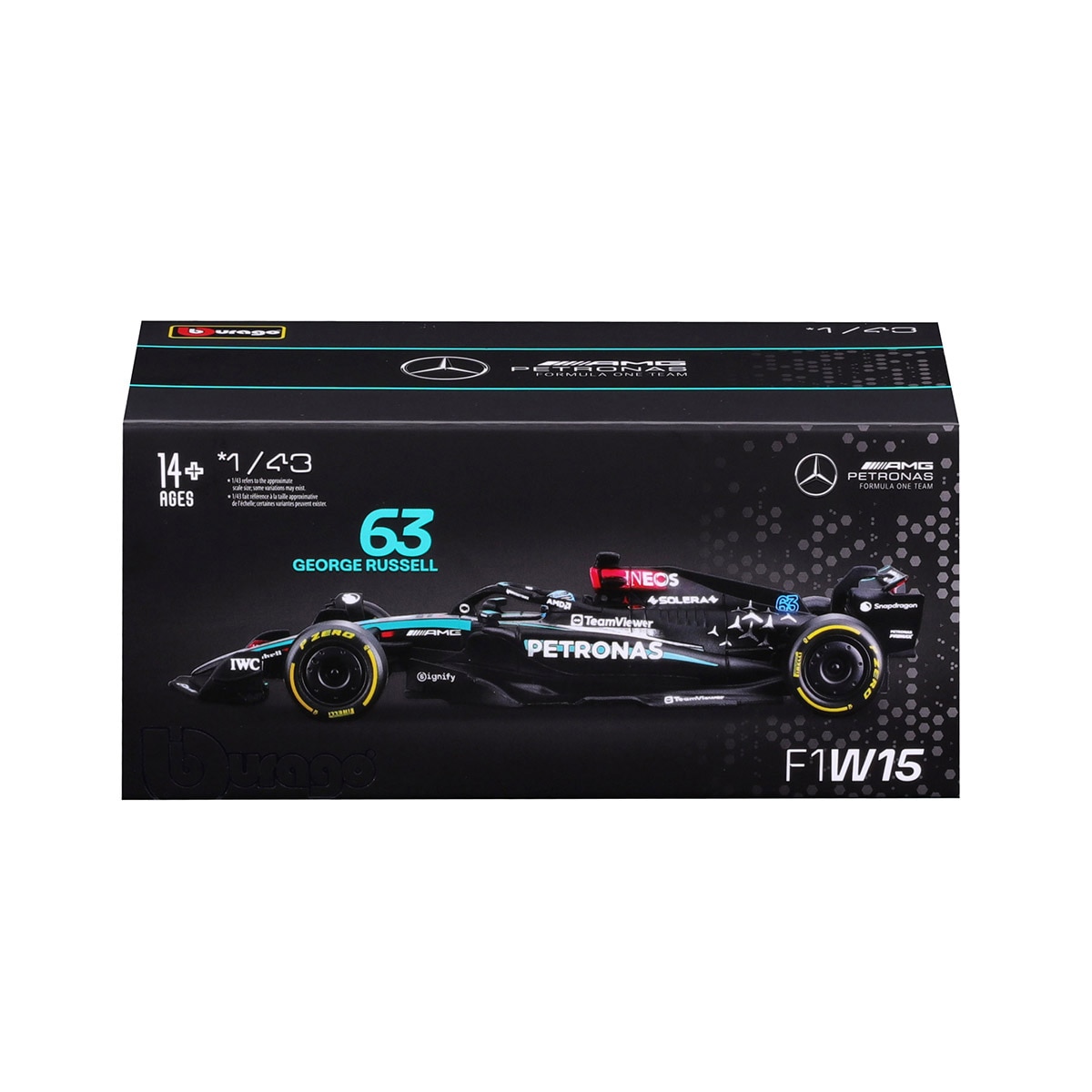 Vehículo a Escala Mercedes Amg Petronas F1 Team F1W15 George Russell
