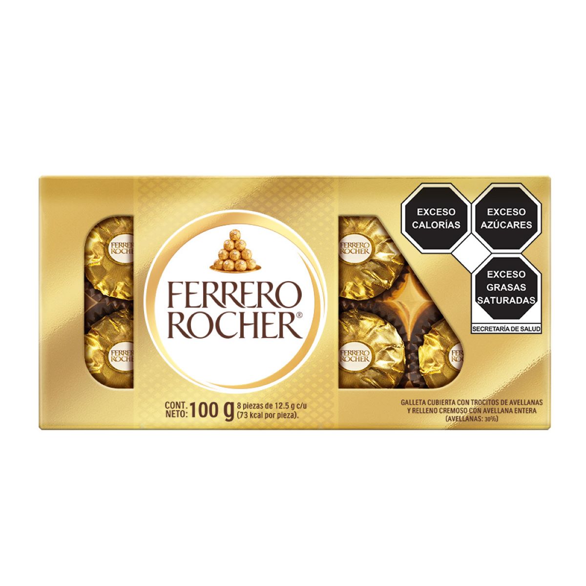 Caja Chocolate Ferrero Rocher T8 100 Gr