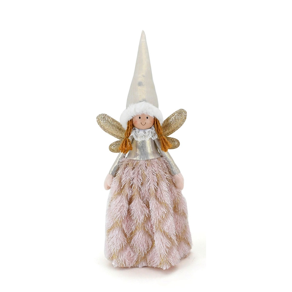 Ángel Navideño con Luz 42Cm Rosa o Beige