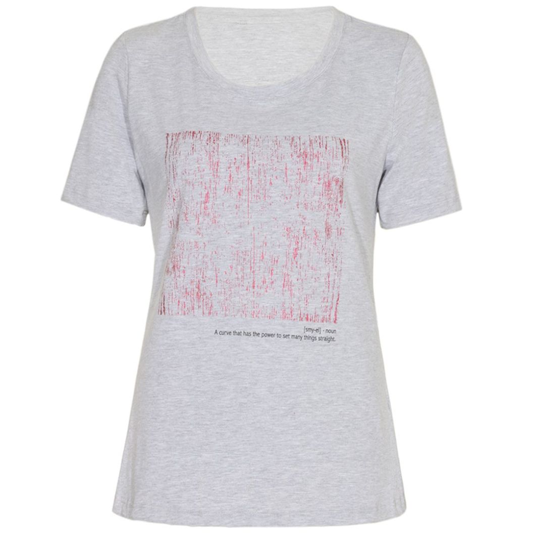 Playera Estampada Orange Love para Mujer Petite