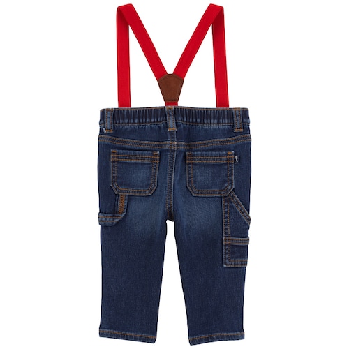 Pantalón para Bebé Niño con Tirantes Azul Obscuro Osh Kosh