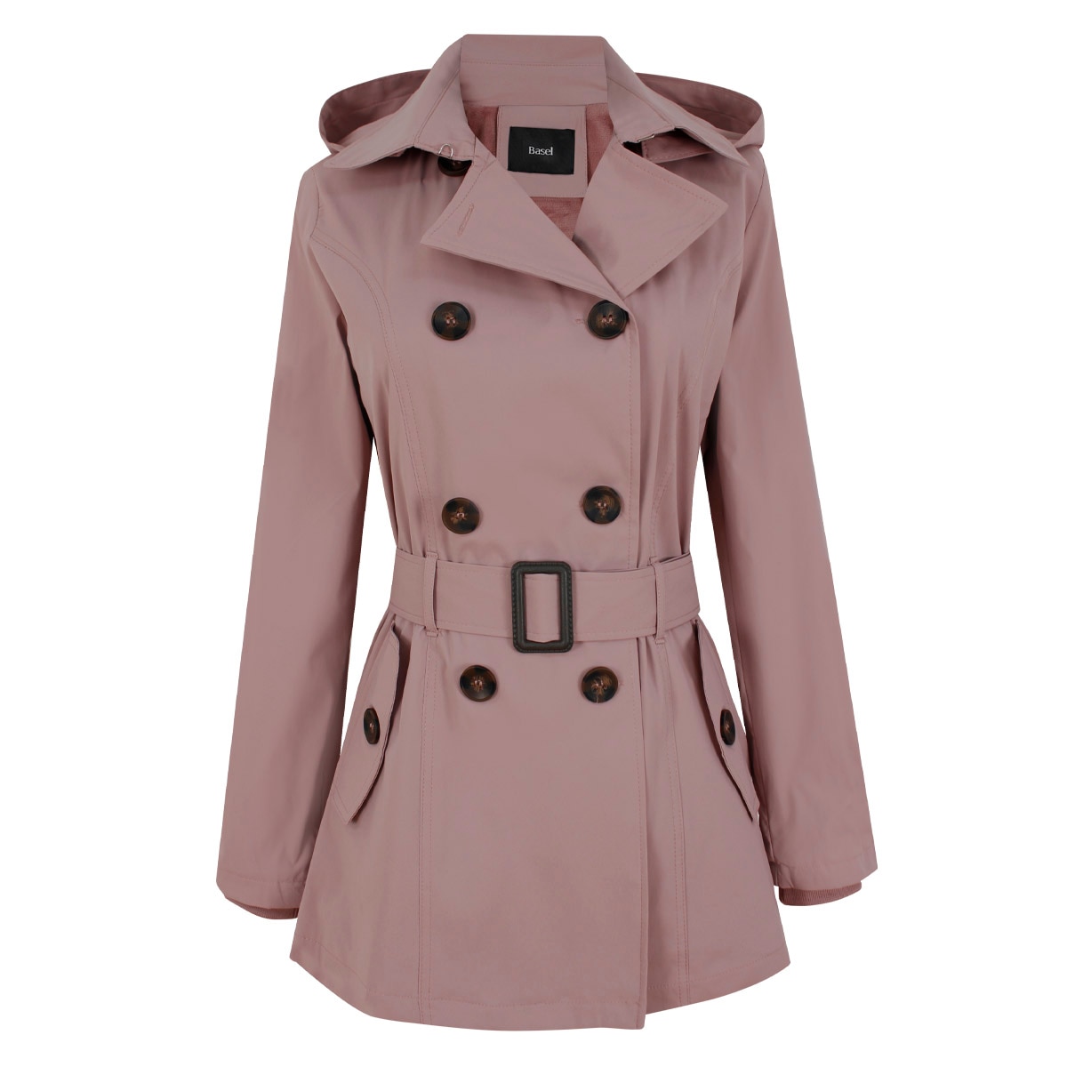 Gabardina con Capucha Desmontable e Interior Afelpado Basel para Mujer