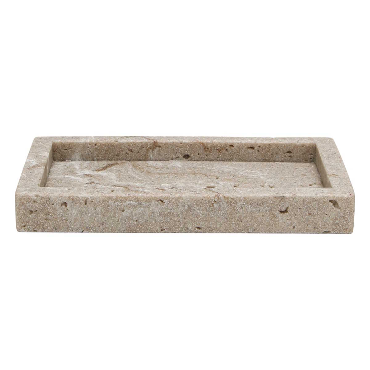 Jabonera Sidney Marmoleado Beige Poliresina Zense