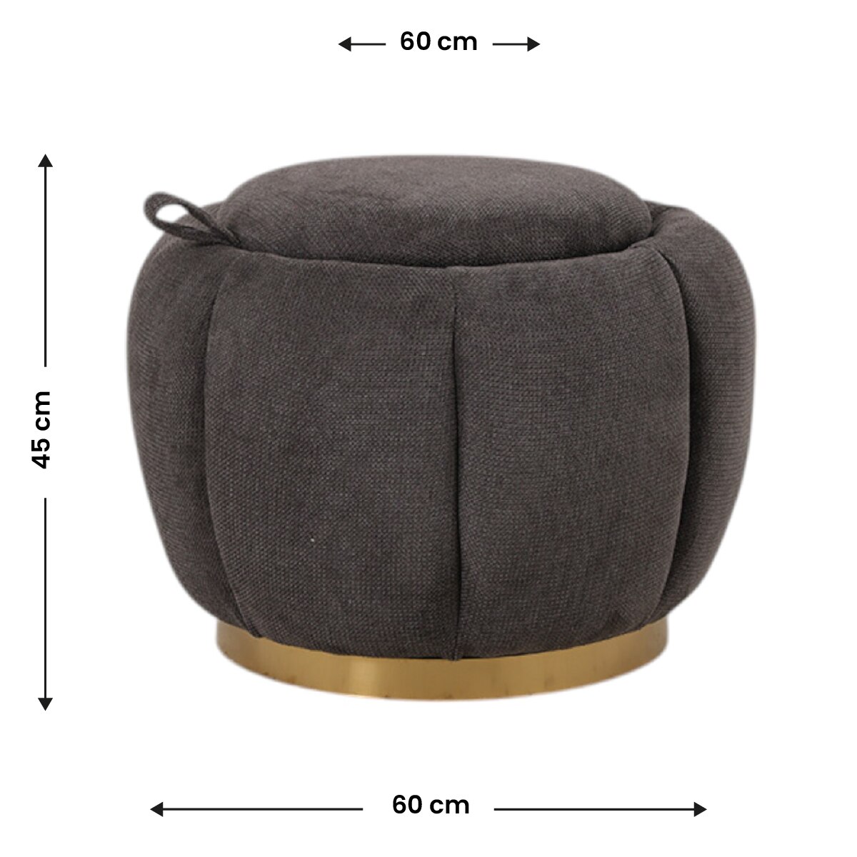 Taburete de Tela Col Modern Gris 66