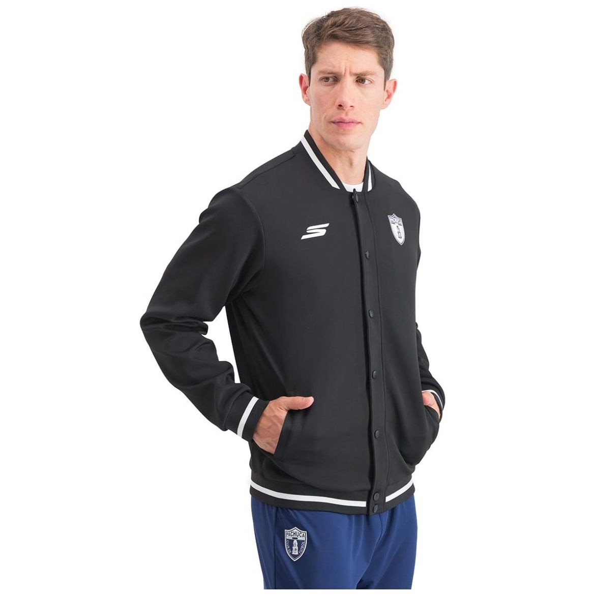 Chamarra Bomber Skechers X Pachuca Equipamiento para Hombre
