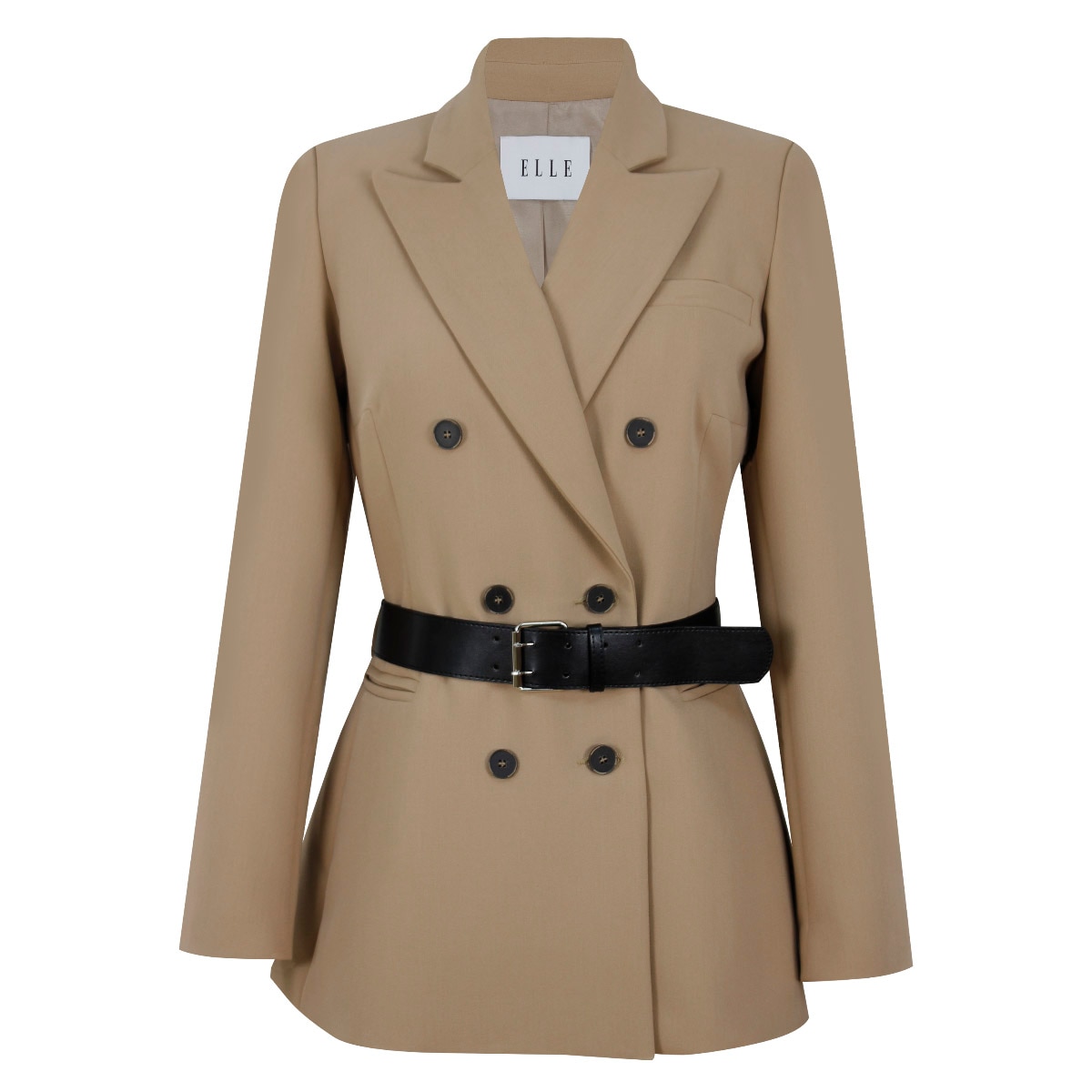 Saco Cruzado con Cinturón Elle para Mujer