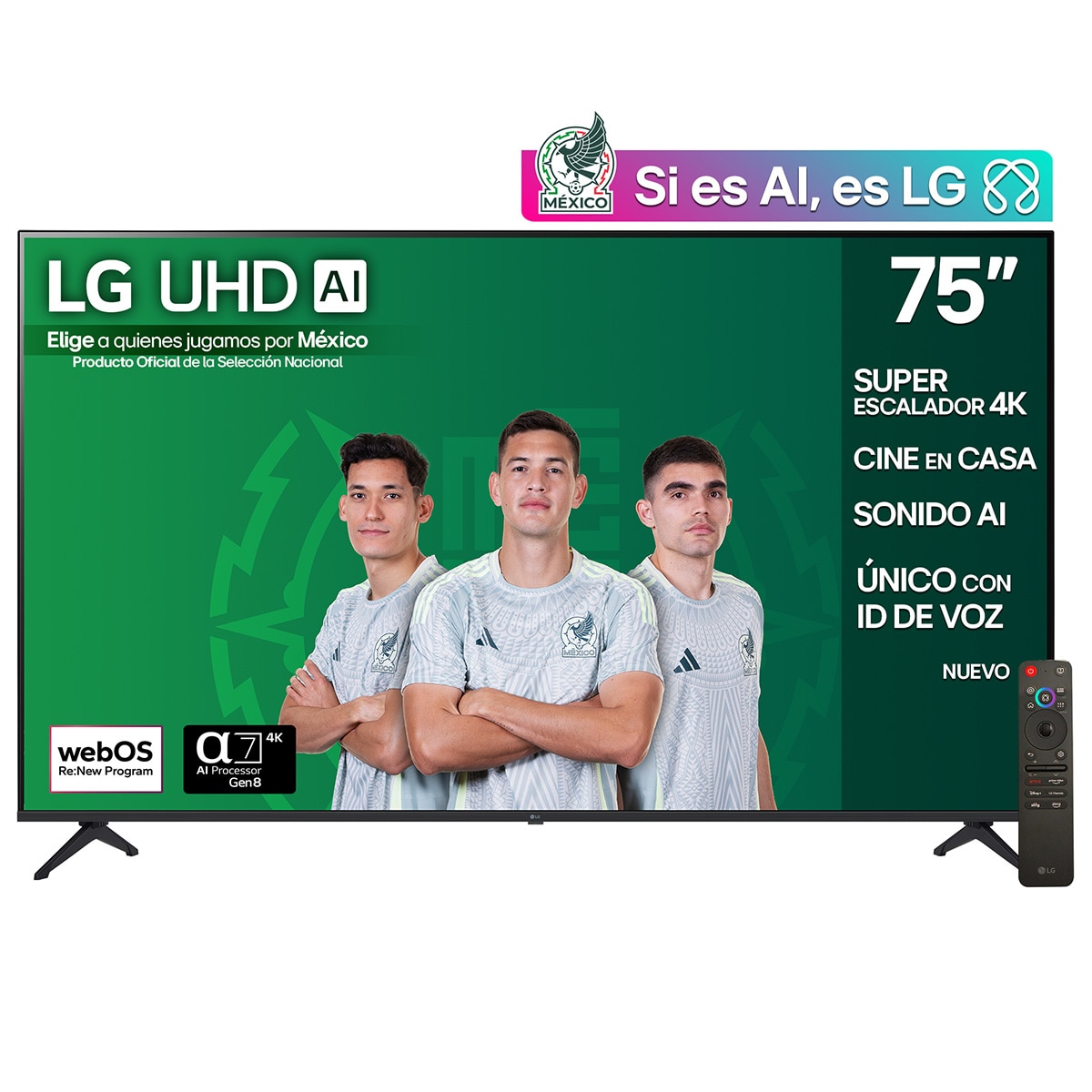 Pantalla LG 75 Pulgadas 4K Uhd Ai Ua8050