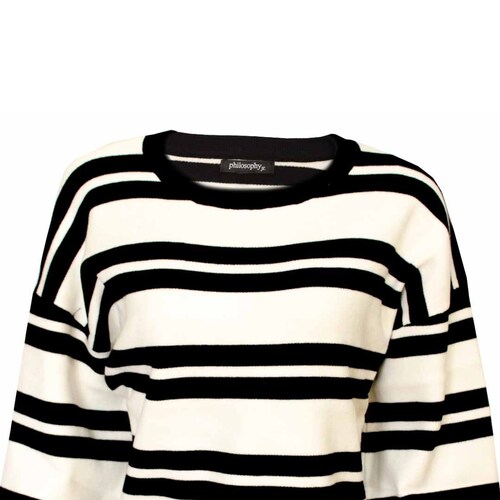 Sweater Manga Ranglan a Rayas Philosophy Jr para Mujer