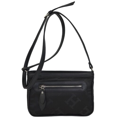 Bolsa Crossbody Negro Huser Monograma para Mujer