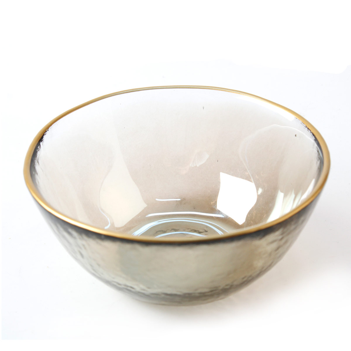 Bowl Filo Dorado 11Cm Café de Vidrio