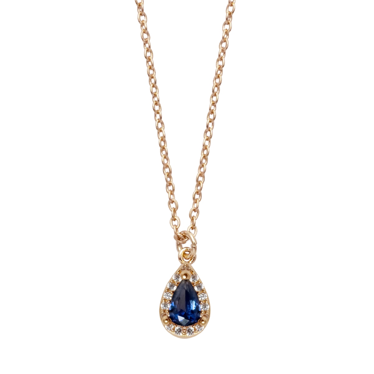 Dije con Cadena Gota Zafiro Pave Westies