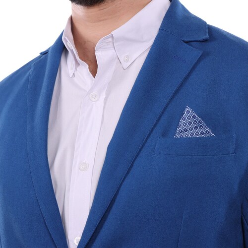 Saco Formal en Color Azul con Solapa Clásica Carlo Corin para Hombre