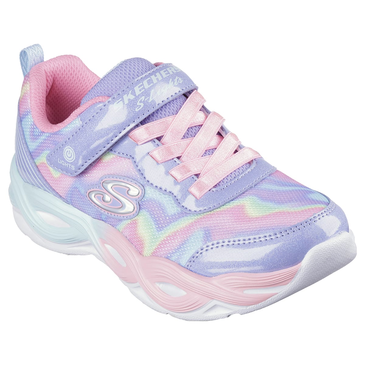 Tenis con Velcro Y Luces 17-22 Colores Skechers
