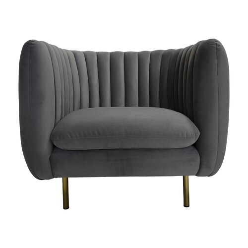 Sillón Vintage Home Groff Velvet Grey