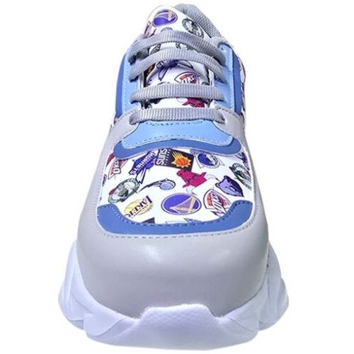 Tenis Casuales con Diseño Disney Stich X Nba Blanco - Azul para Niño