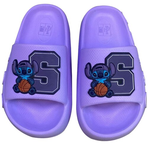 Sandalia con Diseño Personajes Disney Stitch X Nba Morado Unisex