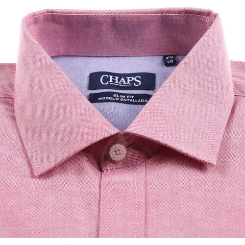 Camisa de Vestir Rosa Algodón y Poliéster Chaps para Hombre