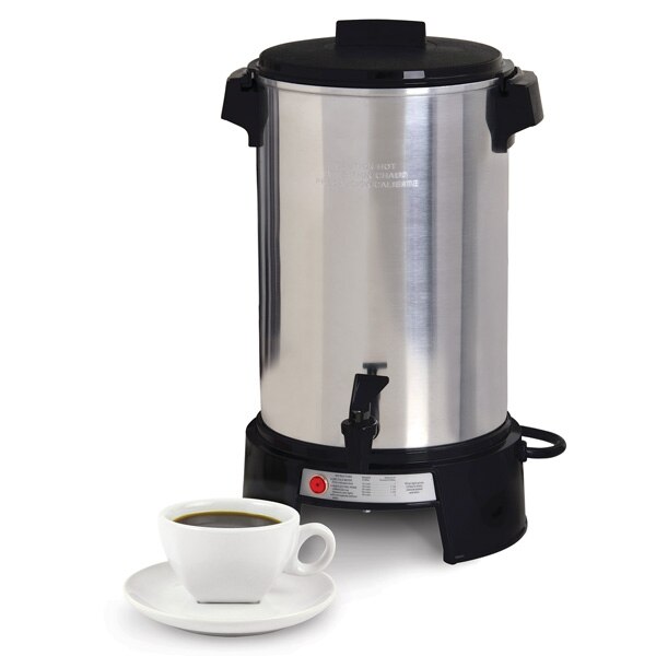 Cafetera Percoladora 36 Tazas de Grado Comercial en Aluminio Pulido ...