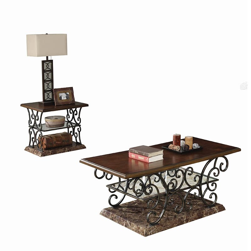 Set de 3 Mesas Ocasionales color café - Coaster 705117-18