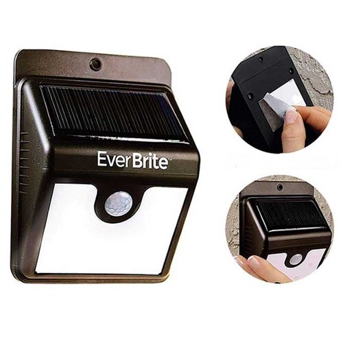 Lampara Led Solar Pared Exterior Interior Ever Brite Ultra