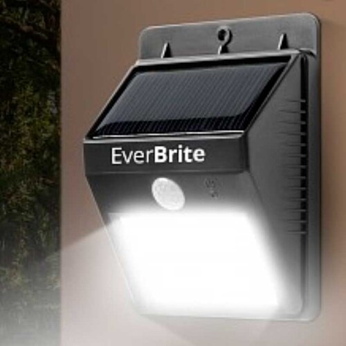 Lampara Led Solar Pared Exterior Interior Ever Brite Ultra