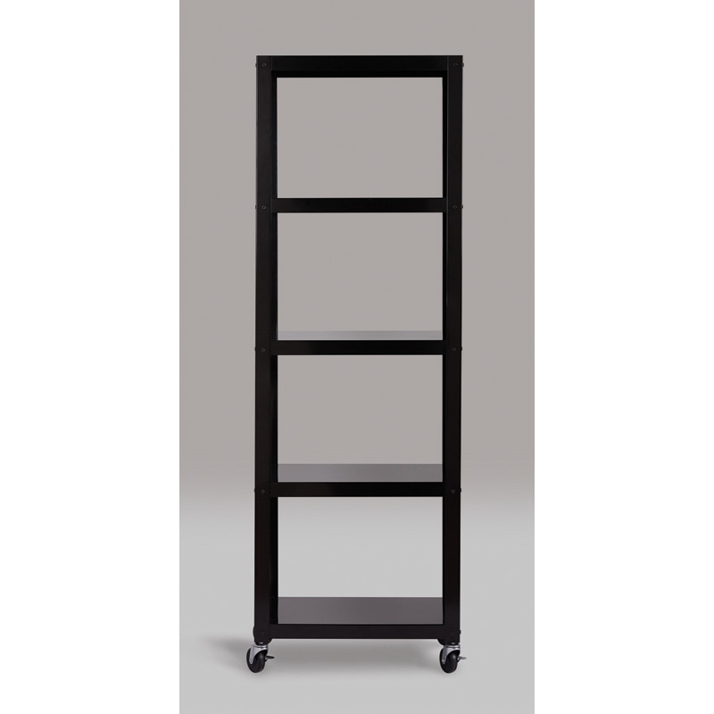Torre metÃ¡lica de 5 repisas armable color negro