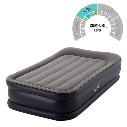 Cama Colchon Doble Altura Inflable Campismo Twin Bomba Intex