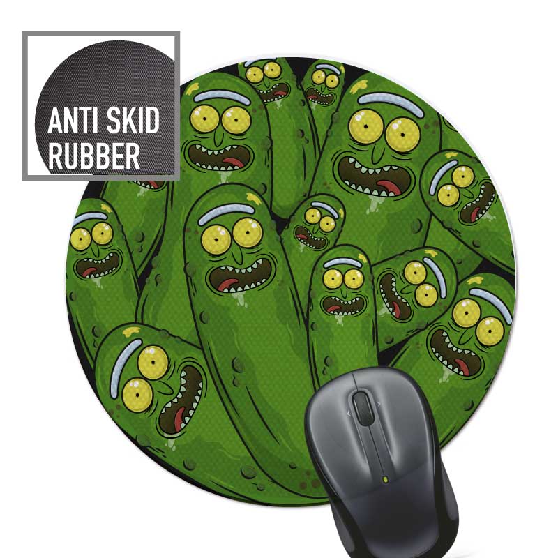 MOUSE PAD, DISEÑO INCREIBLE PEPINILLOS RICK Y MORTY, BASE ...
