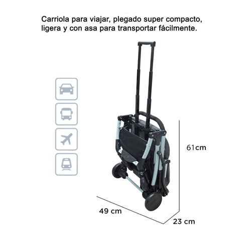 Carriola D´Bebe Wing de Viaje practica y duradera Gris END8