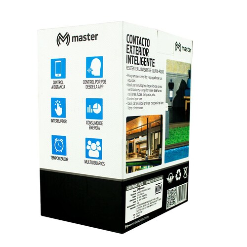 Master Contacto Electrico Inteligente para Exteriores IOT-EXTPLUG15N