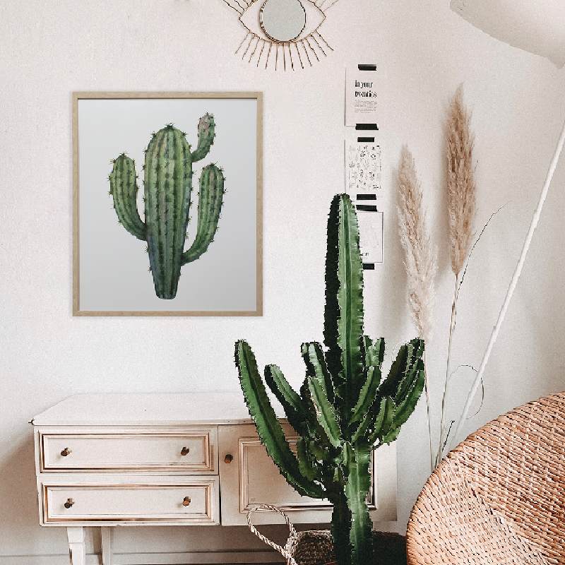 Hermoso Cuadro De Cactus 20x24 pulgadas