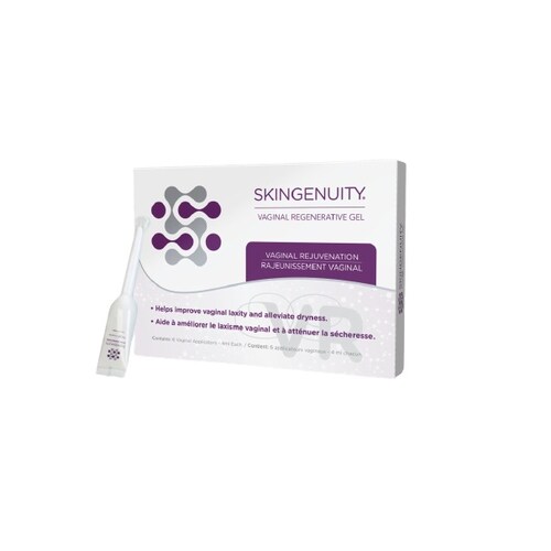 Skingenuity Gel Regenerador Vaginal, Hidrata Rejuvenece 6 Pz