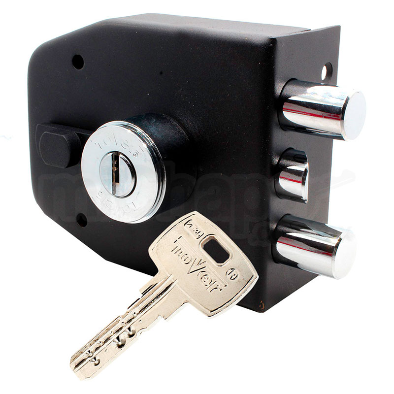 Cerradura Máxima Seguridad Sobreponer Tover S1 con 2 Bulones y LLave De ...