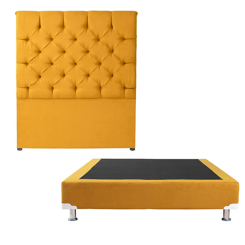 Cabecera King Size Amarillo Capri + Box Dicasa