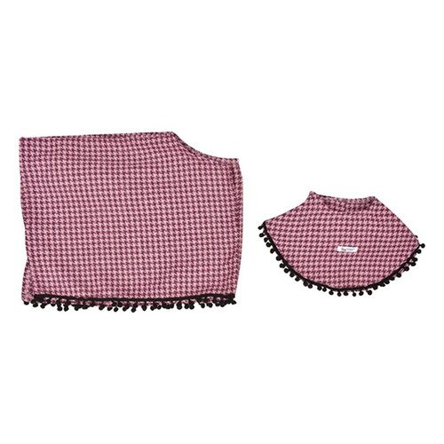 Kit Jorongo para Mascota + Chal de Mujer Unitalla Rosa Cuadros marca El ...