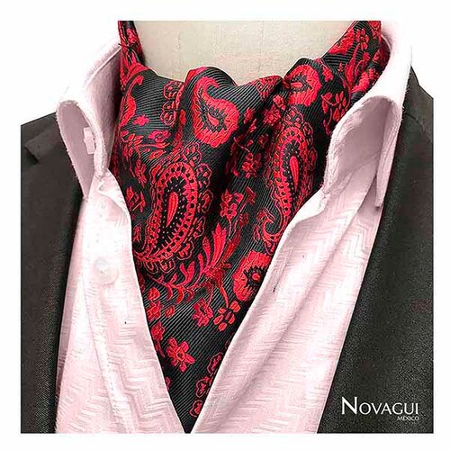 Corbata Ascot (tipo Gazné) con Pañuelo UNISEX Modelo AMIB-chNR