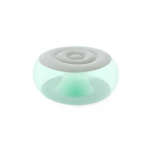 Sillón Inflable Aterciopelado Transparente con Luz Led