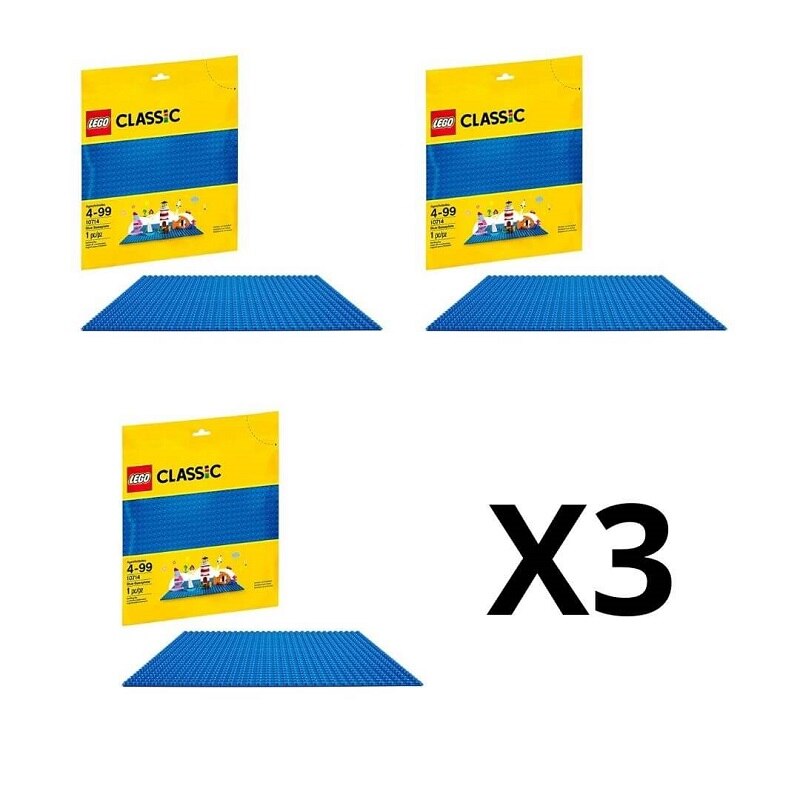 Lego 10714 Base Azul paquete de 3 piezas