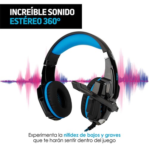 Audífonos Gamer de Diadema HD Estéreo 360 Mod. G9000 Redlemon