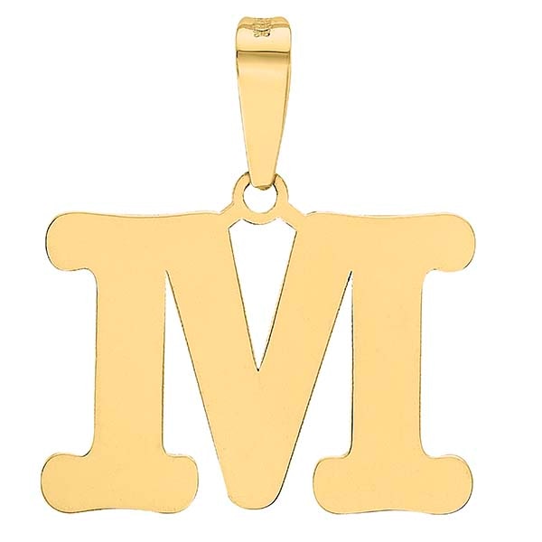 Dije Letra M Oro 10 K + Obsequio