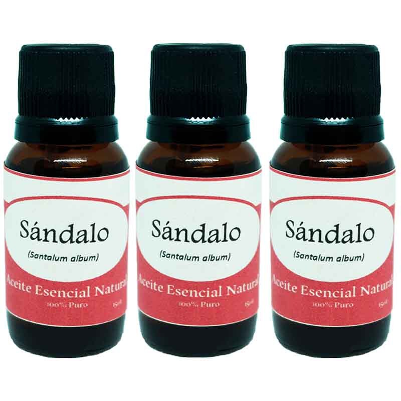 Sandalo Aceite Esencial Natural 3 Frasco Kit Aromaterapia 15ml Difusor ...