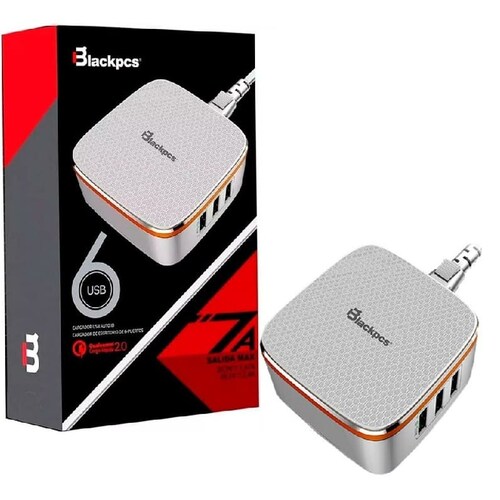 Smart HUB Blackpcs ESHO43-W USB 2.0 Color blanco 6 puertos CARGADOR ...