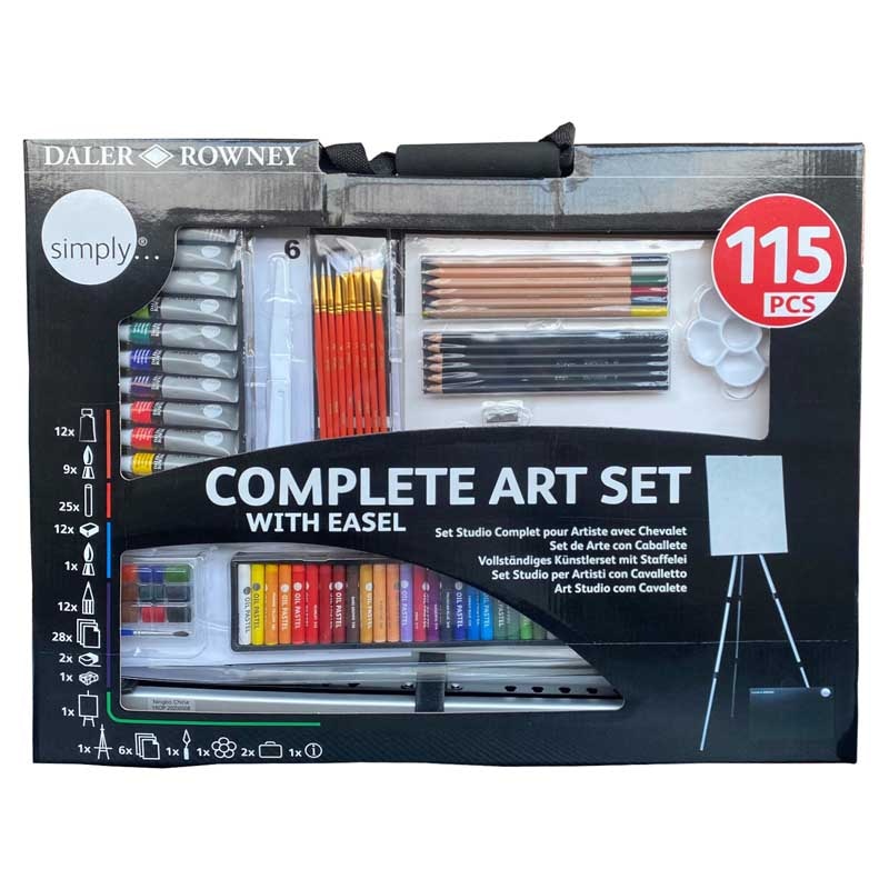 Daler & Rowney Set De Arte Con Caballete - 115 Piezas