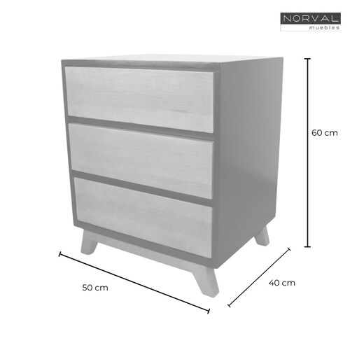 Buro de Madera para Recamara Nogal/chocolate modelo Noruega NORVAL