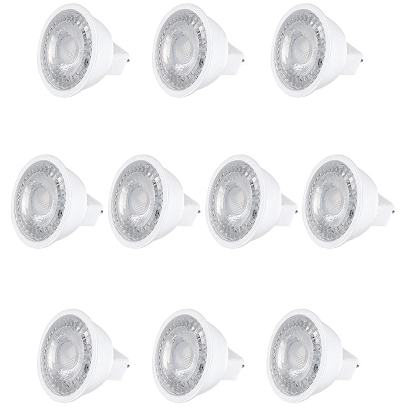 Pack de 10 Focos LED MR16 Aksi 5W luz calida Base GU5.3