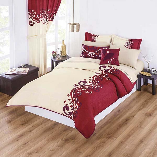 Edredon Matrimonial/Queen Size Alabeo Con Cojines CONCORD