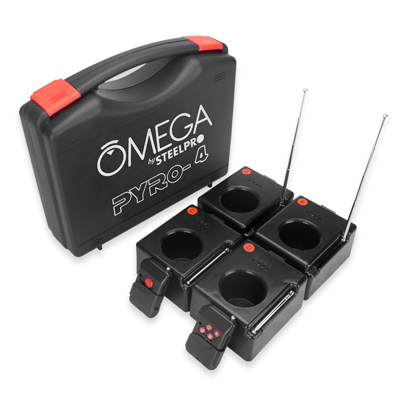 Set De 4 Detonadores Chisperos Inalambricos - Pyro 4 - Omega Steelpro
