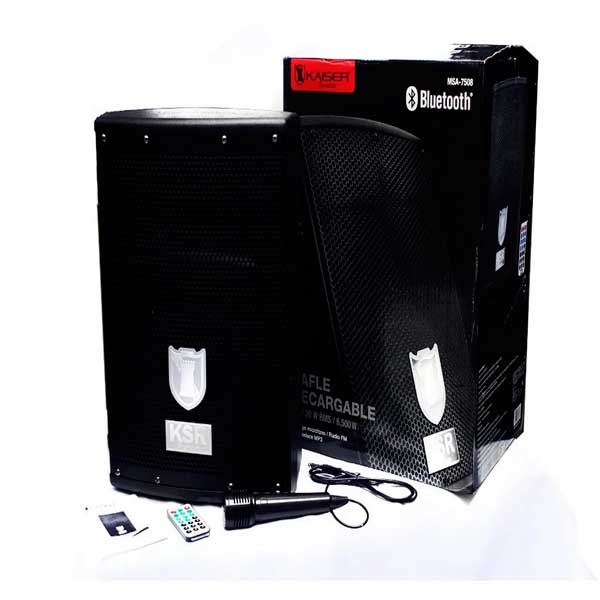 Bocina 8pul. Recargable Con Bluetooth Fm Control Remoto Usb