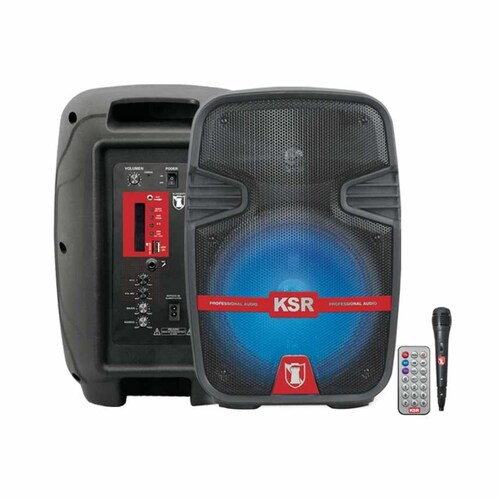 BAFLE 8" RECARGABLE BT/USB/MICRO ALAMBRICO C/LUZ SD KSR